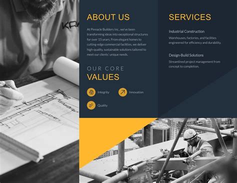 Construction Brochure Design Template Visme