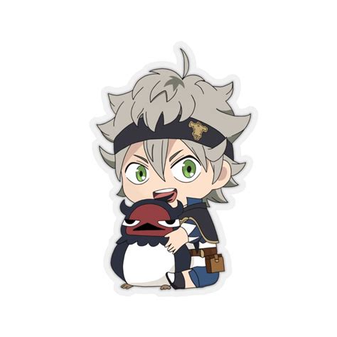 Black Clover Chibi Asta Nero Kiss Cut Sticker Etsy