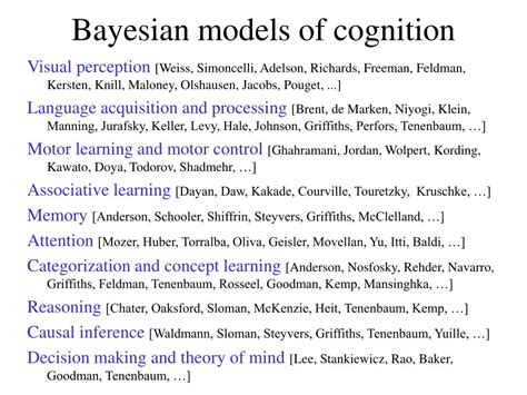 Ppt Bayesian Models Of Human Learning And Reasoning Josh Tenenbaum Mit Department Of Brain And