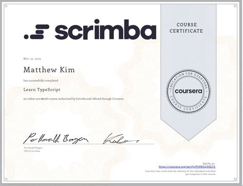 Matthew Kim On Linkedin Finished My Typescript Course Time To Learn