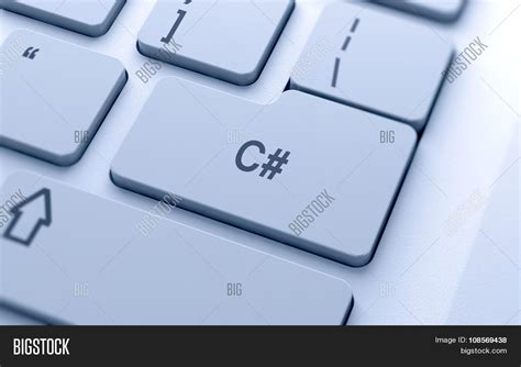 C Sharp Word Button On Image Photo Free Trial Bigstock