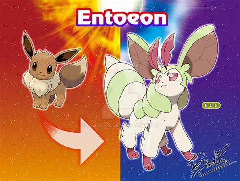 Eevee Bug Evolution Entoeon By Badafra On Deviantart Pokemon Rayquaza Pokemon Pokedex