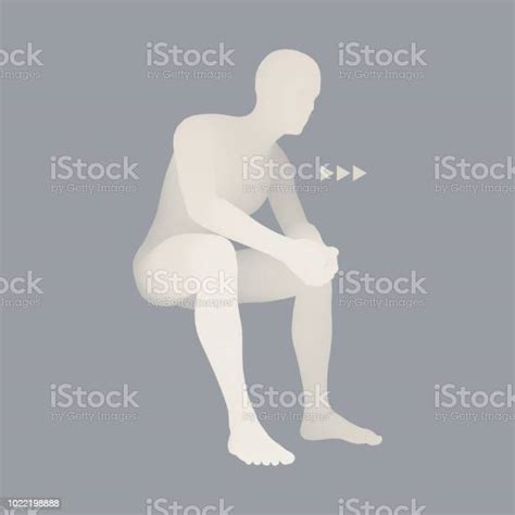 사상가 포즈 남자입니다 남자 비즈니스 과학 심리학 또는 철학 벡터 일러스트 레이 션의 3d 모델 걱정하는에 대한 스톡 벡터 아트 및 기타 이미지 Istock