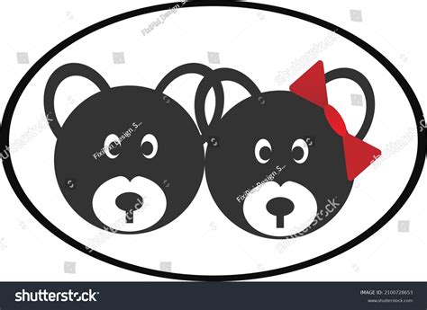Teddy Bear Symbol Design Birthday Party Stock Vector Royalty Free 2100728653 Shutterstock