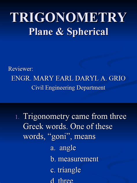 Trigonometry Principles Pdf Trigonometric Functions Triangle