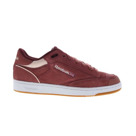 Reebok Club C Bulc Mens Burgundy Suede Lace Up Lifestyle Sneakers Shoe