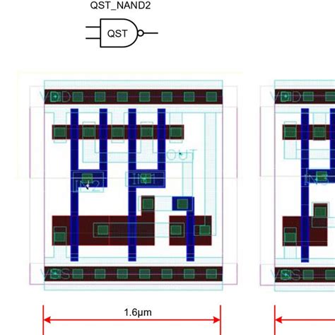Layout Views Of The Qstinv Qstnand2 And Qstnand3 Download