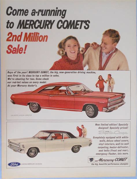 1966 Mercury Comet Car Advertisement Vintage 1966 Mercury Comet Car Ad