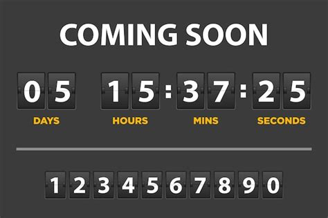 Premium Vector Countdown Flip Timer Flip Clock Days Hours And Minutes Counter Flipclock