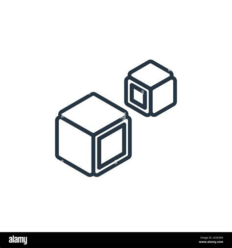 3d Cube Outline Vector Icon Thin Line Black 3d Cube Icon Flat Vector