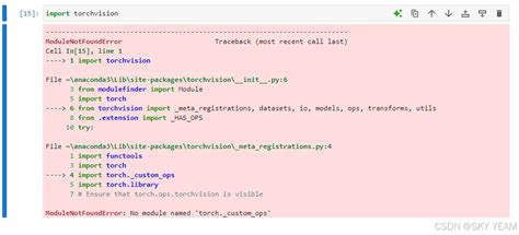 pytorch报错解决——modulenotfounderror no module named ‘torch custom ops