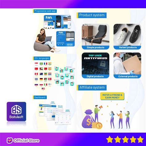 Jual Source Code Aplikasi Emart Laravel Multi Vendor Ecommerce Advanced Cms By Baitulsoft Di
