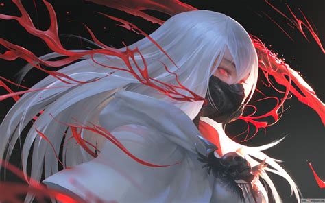 Mad Anime Girl With White Hair