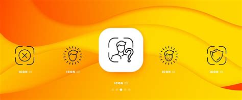 Premium Vector Face Id Set Icon Recognize Recognition Scan Scanner