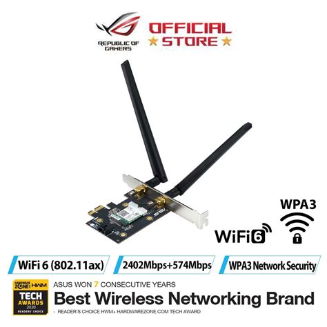 Asus Pce Ax Wifi Next Gen Wifi Dual Band Pcie Wireless Adapter Shopee Malaysia