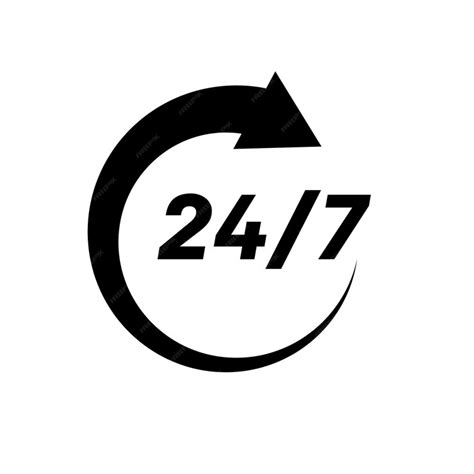 Premium Vector Twenty Four Hour With Arrow Loop Icon 24 Hours Cyclic