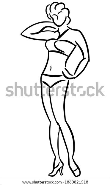 Line Drawing Sexual Womans Silhouette Stock Vector Royalty Free 1860821518 Shutterstock