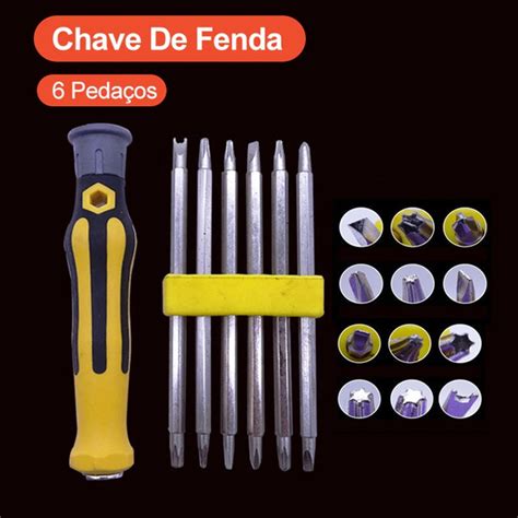 6 Piece Set Tamper Proof Magnetic Screwdriver Bit Hex Torx Screwdriver