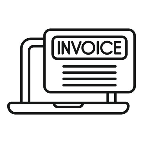 Digital Invoice Icon On Laptop Screen 45407306 Vector Art At Vecteezy