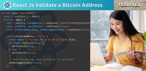 React Js Validate A Bitcoin Address