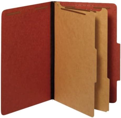 Pendaflex File Folders Classification Organizers Dividers Cut Tab Legal Size Red Box