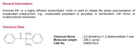 Omnirad 651 Oca 등에 사용되는 광개시제 네이버 블로그