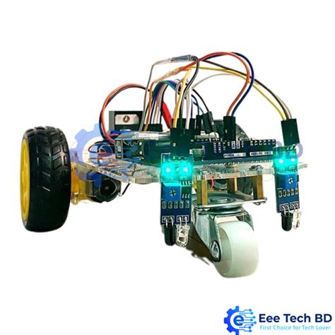 arduino 2 wheeler line follower robot diy kit