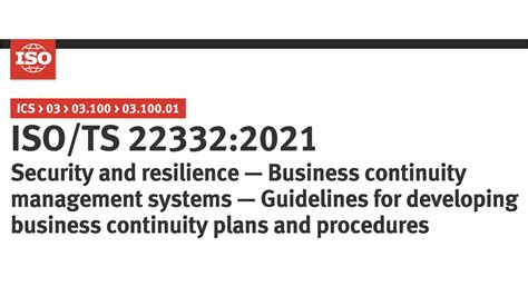 ISO TS 22332 2021 Already Available Ozona Consulting