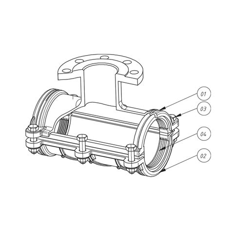 Flange Tee Half Collar Conflex