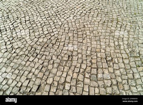 Pathway From Uneven Rows Of Cobblestones In The Street Stock Photo Alamy