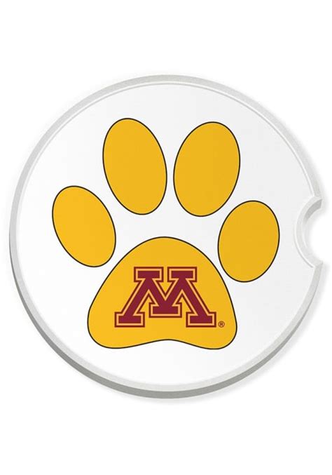 Minnesota Golden Gophers Maroon Paw Print Car Coaster 32603872