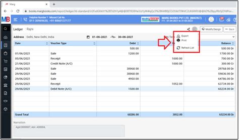 How To View Ledger Register Of A Particular Party In Marg Books