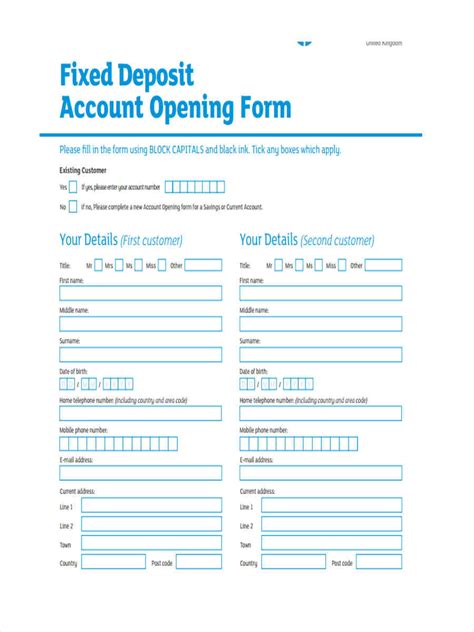 Fixed Deposit Account Slip