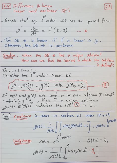 SOLUTION Part Differences Between Linear And Nonlinear Differential Equations Studypool