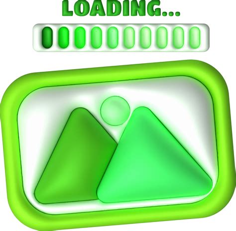 loading bar and progress visualization of photos loading status