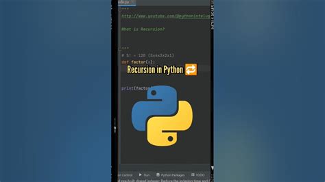 Factorial Problem Using Recursion In Python Python Beginners Pythonintelugu Youtube