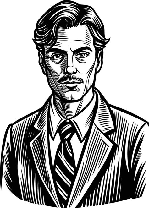 Black And White Artwork Of An Employee 49045472 Vector Art At Vecteezy