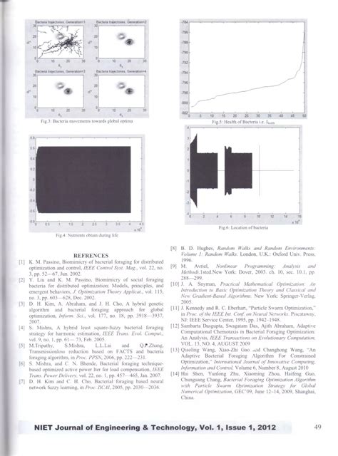 Nature Inspired Optimization Technique Bacterial Foraging Algorithm Pdf