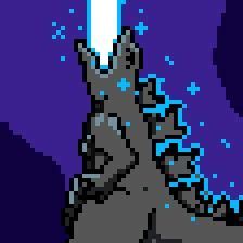 Godzilla Pixel Art Grid