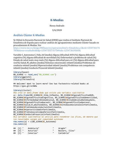 PDF K Medias Análisis Clúster K Medias