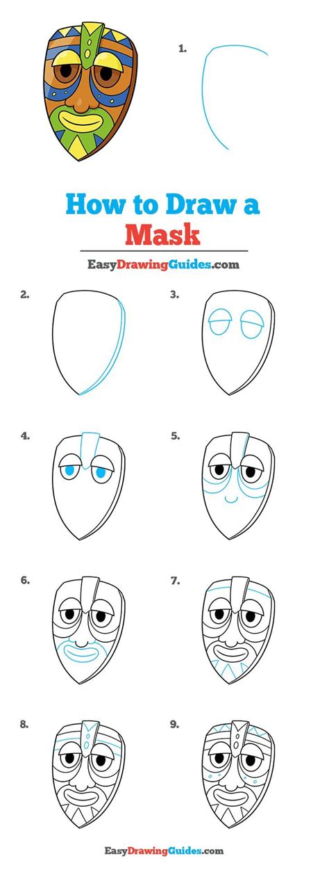 How To Draw A Mask Really Easy Drawing Tutorial In 2024 Drawing
