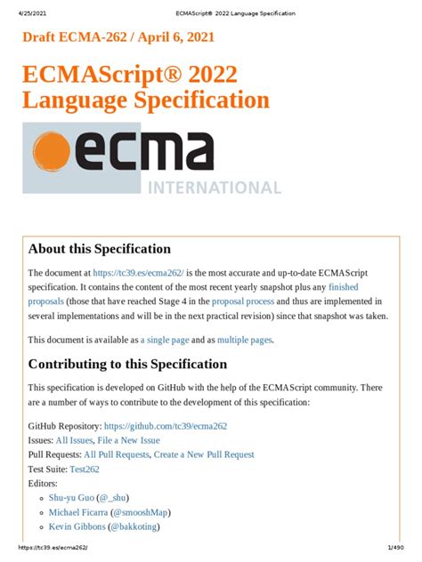 ecmascript® 2022 language specification pdf boolean data type parsing