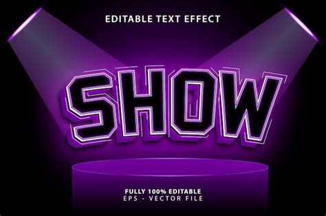 Premium Vector Show Text Effect
