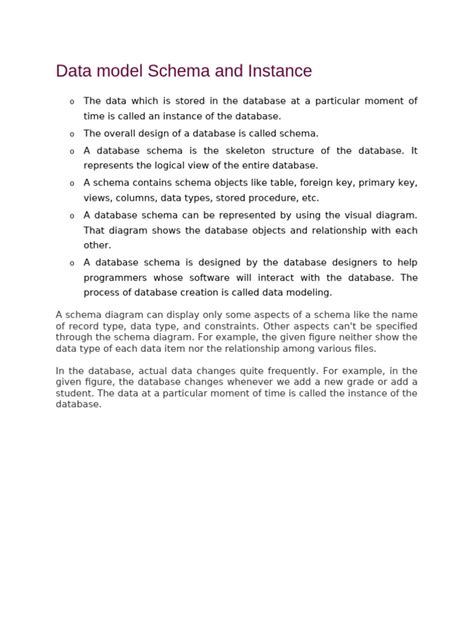 Data Model Schema And Instance Pdf
