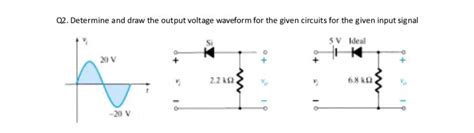 Q2 Determine And Draw The Output Voltage Waveform For The Given Circuits