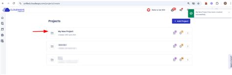 how to create edit and delete cloudways projects