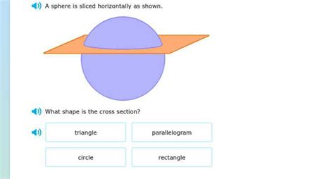 [get Answer] A Sphere Is Sliced Horizontally As Shown What Shape Is The Cross Section Triangle