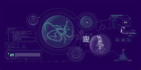 Scientific Research Data Processing Interface Stock Vector