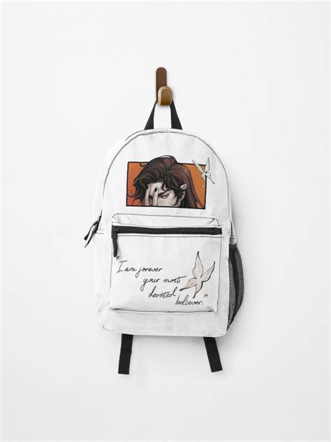 Heaven S Blessing Tian Guan Ci Fu Hua Cheng Quote White Backpack