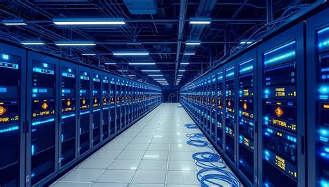 Server Room Data Center Technology Infrastructure And Network Hub